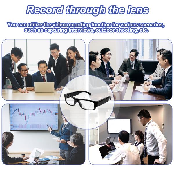 Quality 1080P Spy Glasses Camera Lightweight Mini Hidden Camera In Eyeglasses for sale