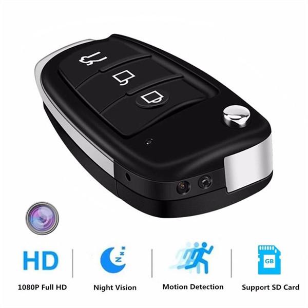 Quality 1920*1080P HD Car Key Hidden Camera Black Mini Key Fob Spy Camera Mini for sale