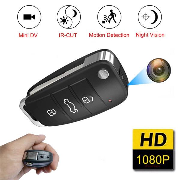 Quality 1920*1080P HD Car Key Hidden Camera Black Mini Key Fob Spy Camera Mini for sale