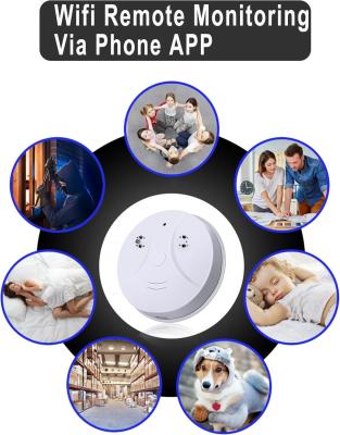 China Wifi Smoke Detector Hidden Camera , Smoke Detector Spy Camera With Night Vision for sale