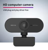 China Plastic USB Computer Camera , Black Full HD 1080P USB Webcam for sale