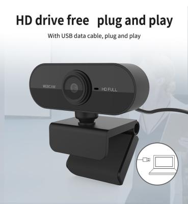 China Plastic USB Computer Camera , Black Full HD 1080P USB Webcam for sale