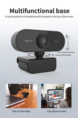 China Plastic USB Computer Camera , Black Full HD 1080P USB Webcam for sale