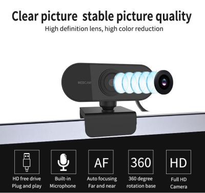 China Plastic USB Computer Camera , Black Full HD 1080P USB Webcam for sale