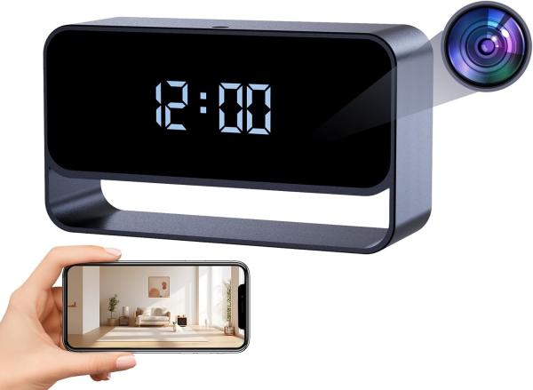 Quality 1080P HD Mini Wifi Spy Camera Clock , Mini Hidden Clock Camera Night Vision for sale