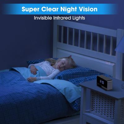 China 1080P HD Mini Wifi Spy Camera Clock , Mini Hidden Clock Camera Night Vision for sale