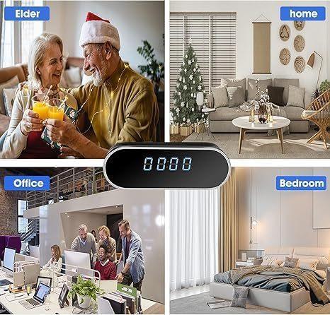 Quality Wifi Mini Hidden Camera Alarm Clock Security Camera 1080p HD Recording for sale