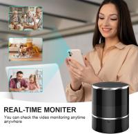 China 1080P Wifi Bluetooth Speaker Camera Black Concealed Security Cameras for sale