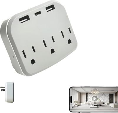 China Witte wifi spy camera muur stopcontact, plastic mini verborgen CCTV camera Te koop