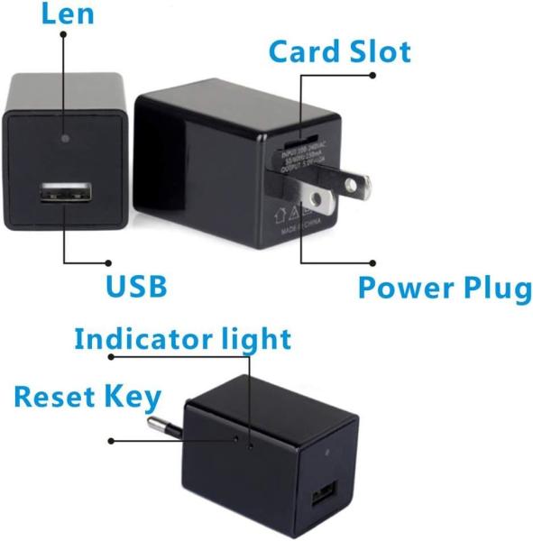 Quality FHD WIFI Mini USB Charger Hidden Camera 4K 2K 1080P Hidden Shower Camera for sale