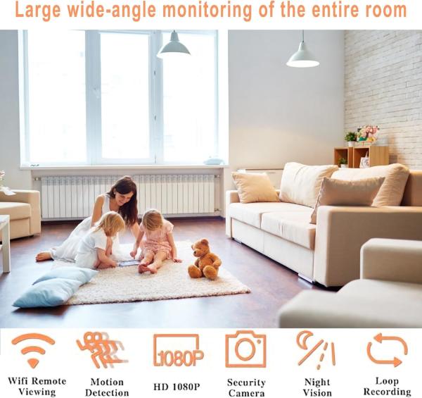 Quality Battery Powered Mini Spy Camera Wifi Smoke Detector Hidden Camera For Home for sale