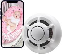 Quality White Miniature Home Security Cameras Wifi Smoke Detector Spy Camera With Motion for sale