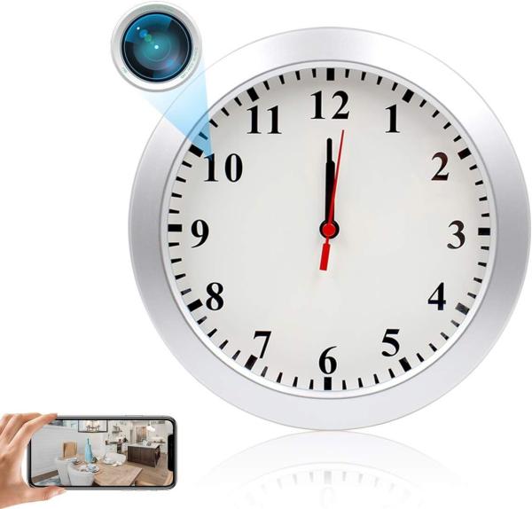 Quality Battery Powered Wifi Spy Camera , Wall Clock Hidden Spy Camera For House for sale