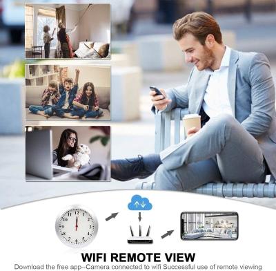 China Battery Powered Wifi Spy Camera , Wall Clock Hidden Spy Camera For House for sale