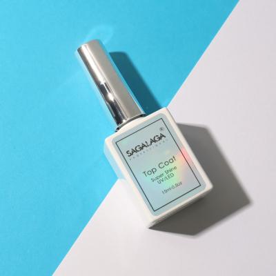China Super Shine High Shine Gel Polish Base Coat and Top Coat Uv Gel Polish No Wipe for sale