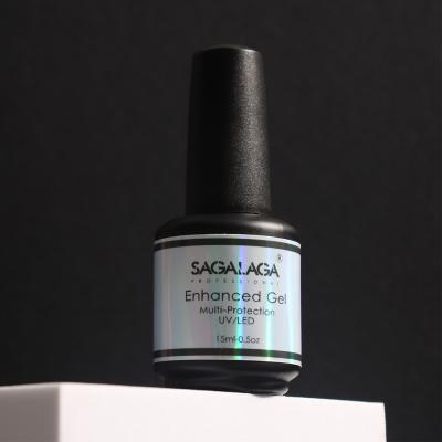 China SAGALAGA 15ml Reinforce Gel Soak Off  Uv Gel Polish Reinforcement Gel Nail Polish Long Lasting Salon Spa for sale
