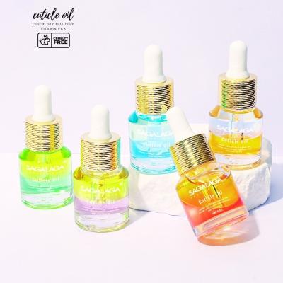 China Customs Double Color Nail Cuticle Oil Private Logo Dual- Color Nail Repair Revitalizer Oil Care Treatment Cuticles for sale