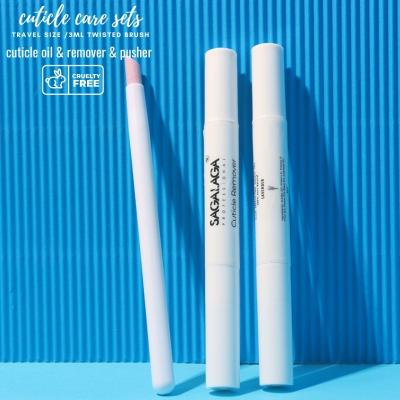 China Healthy Formulate Nail Treatment Organic Cuticle Oil Twist Pen Custom Logo Cuticle Remover Liquid Manicure Pusher Tool Kit for sale