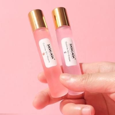 China Custom Scents 1 Kg Aluminum Nail Revitalizer Roller Pen MSDS Certified Cuticle Oil in Rose Pink Blossom Scent for Nails for sale