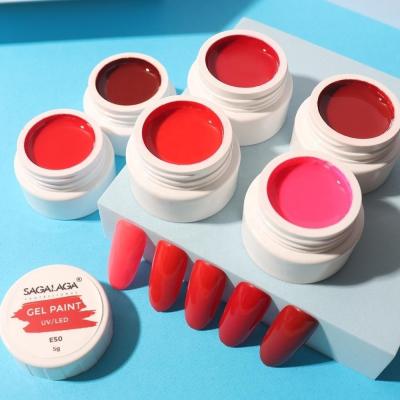 China UV Gel Painting Pod Pink Paints for One Stroke Nails No Wipe Gel Design for sale