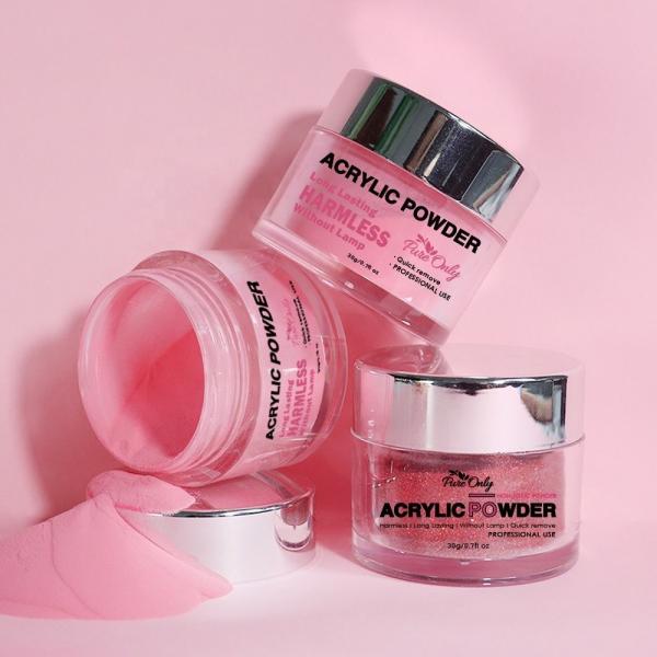 Quality Custom Pure Only Fast Dry Glitter Colored Acrylic Nail Powder for Long Lasting Nails Nail Beauty Products Oem for sale