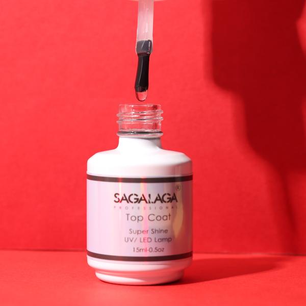 Quality 85G Long Lasting High Glossy Top Coat Rich Pigment Gel Polish Base Coat and No Wipe Top Coat Shiny Diamond Gel CPSR Certified for sale