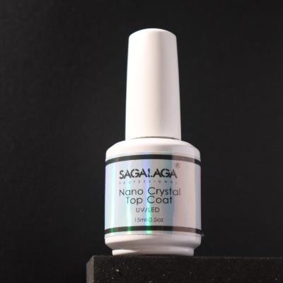 China CPSR Certified Soak Off Nano Crystal Diamond Top Coat Super Shiny Long Last Finish Gel Top With Customs logo for sale