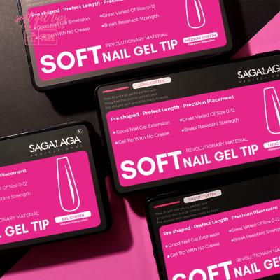 China Artificial Soft Gel Full Cover Xxl Square Long Nail Extension French Tips Xxxl Press on Nails Nature Soak Off for Nails for sale