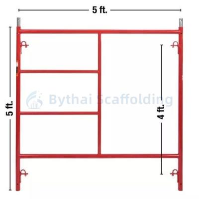 China Wholesale Q195 SNAP LOCK Strength Non-Slip Surface Powder Coated Scaffolding Mason Frame for Sale Te koop