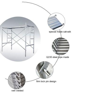 Cina Scaffalature pre-galvanizzate per walk through frame con blocco gravitazionale per progetti di altezza in vendita