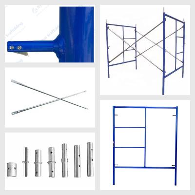 Cina Equipaggiamento per l'accesso alla costruzione Tipo H Acciaio Blu Rosso Cornice muraria Scaffalature Prezzo in vendita