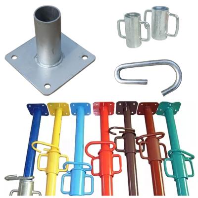 Cina Construction Formwork Temporary Structures Light Duty Prop Jack with Cup Nut Square Plate in vendita