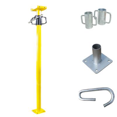 Cina Light Duty Powder Coated Steel Adjustable Telescopic Prop with G Pin Cup Nut Square Plate in vendita