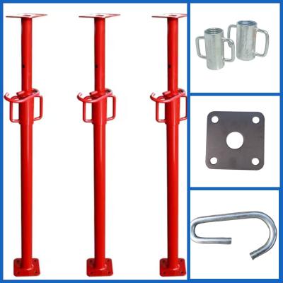 Cina Light Duty Powder Coated Red Steel Construction Support Telescopic Prop wih Cup Nut in vendita