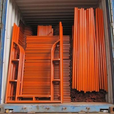 Китай Строительные леса W-Style 5′ X 6 ′′ 7 ′′ Walkthru Set Orange Powder Coated Q235 Steel продается