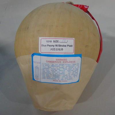 Cina Fuochi d'artificio blu a 10 pollici 1.3G UN0335 di Shell dell'esposizione della peonia di notte di Natale in vendita