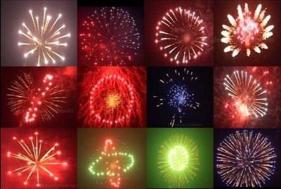 Cina marca del sole del fuoco d'artificio delle coperture dell'esposizione 1.3g in vendita