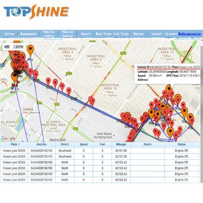 China 1280*720 Free Real Time Fleet GPS Tracking Platform Software For Motorcycle for sale