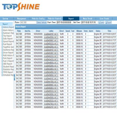 Китай OEM Obd2 GPS отслеживая отслежыватель OBD прибора отсутствие ежемесячной платы с излишек сигналом тревоги скорости продается