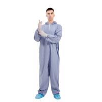 China Disposable Protective Coverall Type 5/6 40gsm SMS Green with Elastic Wrists and Ankles for sale