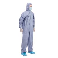 China Disposable Protective Coverall Type 5/6 40gsm SMS Green with Elastic Wrists and Ankles for sale