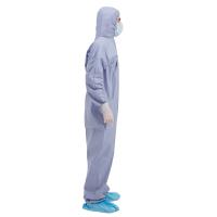 China Disposable Protective Coverall Type 5/6 40gsm SMS Green with Elastic Wrists and Ankles for sale