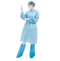 China Disposable Isolation Gown PP Material with Elastic Knitted Cuffs CE Certified Sizes S to XL for sale