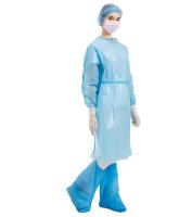 China Disposable Isolation Gown PP Material with Elastic Knitted Cuffs CE Certified Sizes S to XL for sale