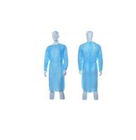 China Disposable Isolation Gown PP Material with Elastic Knitted Cuffs CE Certified Sizes S to XL for sale