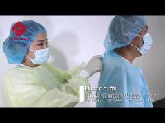 40 G PP+PE Enbossed Film  Isolation Gown