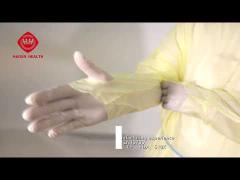SMMS Isolation Gown Ultrasonic Seam Thumb Loop Blue Belt On the Right