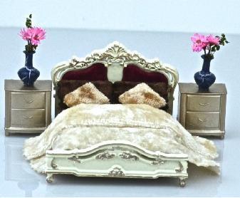 China Cama européia do estilo----cama do modelo à escala, mobílias modelo, materiais modelo arquitectónicos à venda