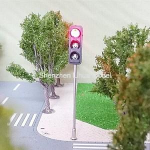 China model 1:87 Mini Traffic Light,3 aspect signal metal lamp post,model three aspect signal lights,HO guage traffic lights à venda