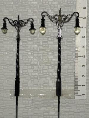 China metal lamppost,HO steel light post,scale 1:150 yard lamp,metal lights,model lamppost,model lights,metal yard lights à venda
